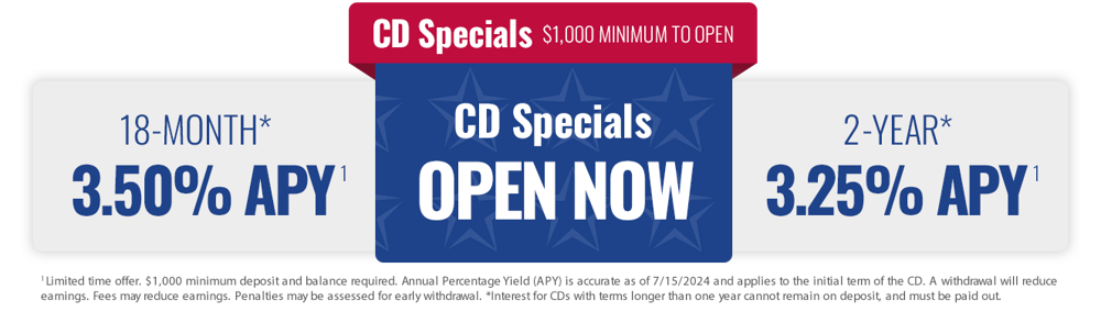 CD Specials | View Rates & Start Earning | American Bank